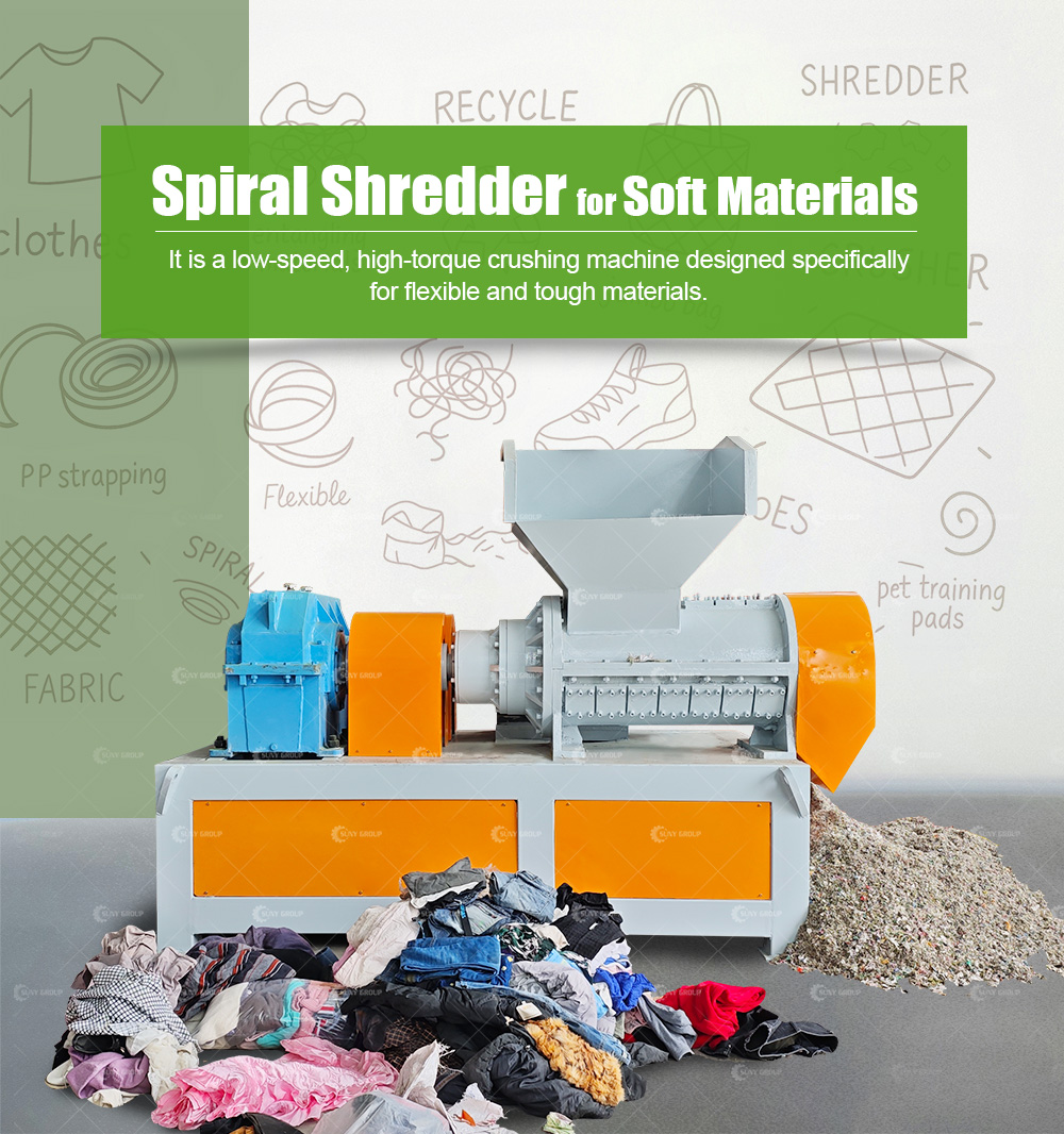 Spiral Shredder for Soft Materials-SUNY GROUP